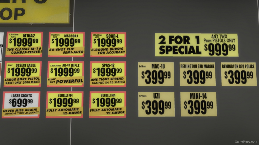 Accurate Gun Shop Signs (Mod) for Left 4 Dead 2 - GameMaps.com