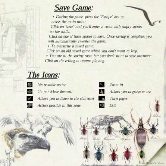 Game Manual (Tool) for Amerzone: The Explorer's Legacy - GameMaps.com