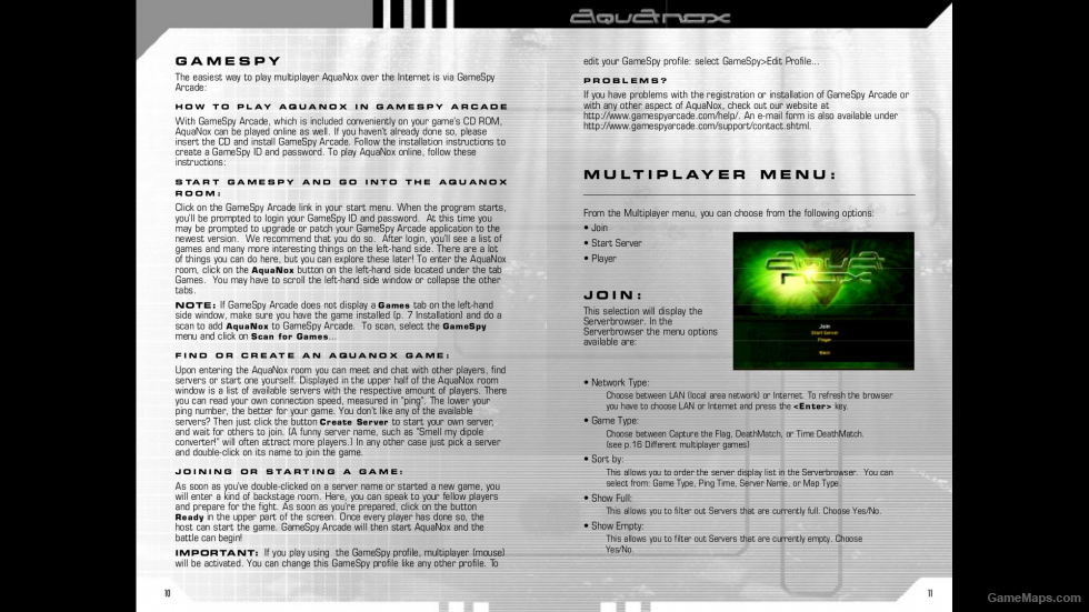Game Manual (Tool) for AquaNox - GameMaps.com