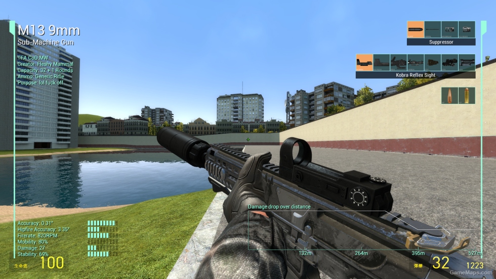 [TFA][AT] Call of Duty Modern Warfare M13 9mm (Mod) for Garry's Mod - GameMaps.com