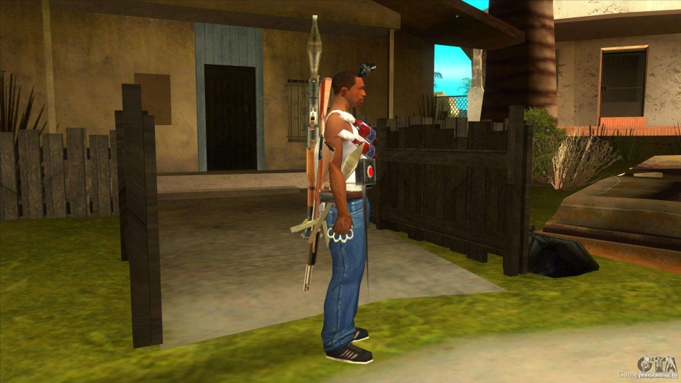 A weapon on your back (Mod) for Grand Theft Auto : San Andreas ...