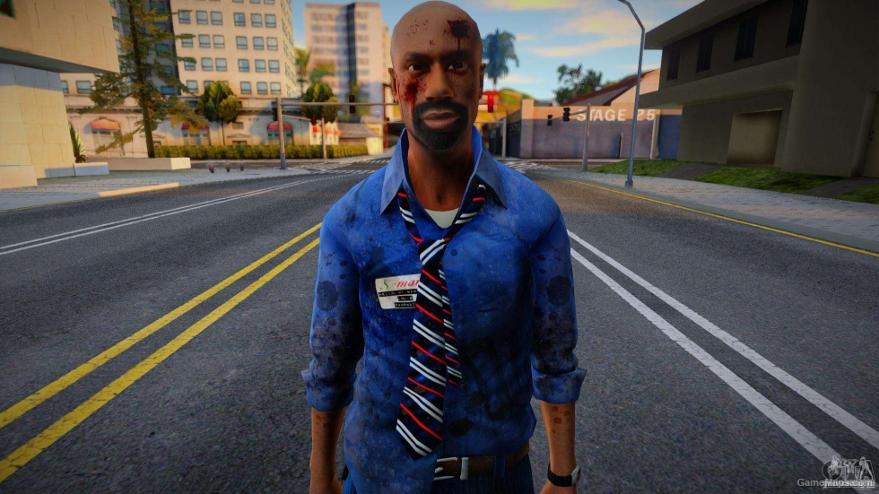 Louis V2 from Left 4 Dead (S-mart) (Mod) for Grand Theft Auto : San ...