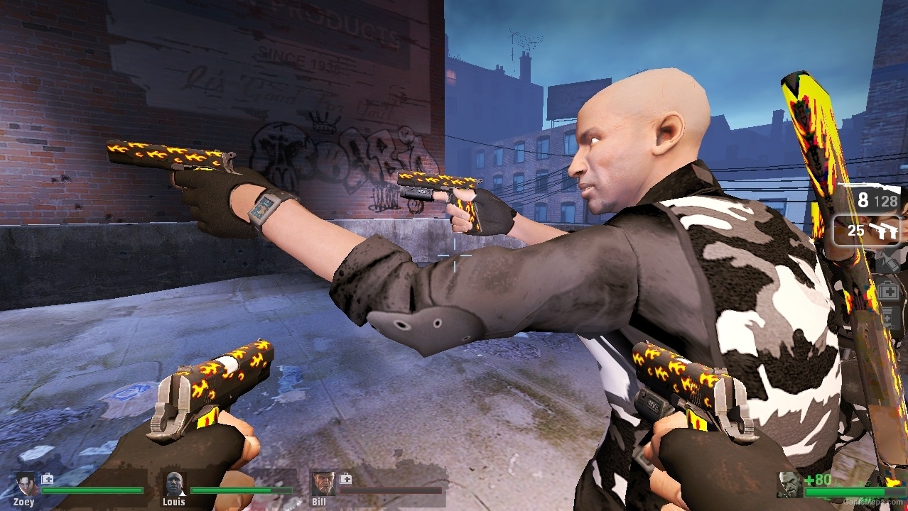 L4D1-Dual Pistol Blaze Skin (Left 4 Dead) - GameMaps