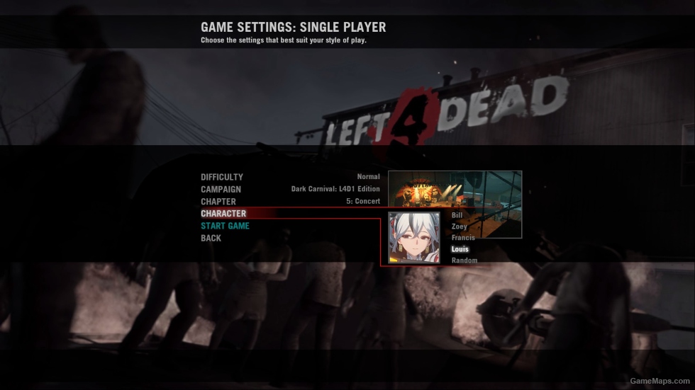 Camellya replaces Louis (L4D ver) (Mod) for Left 4 Dead - GameMaps.com