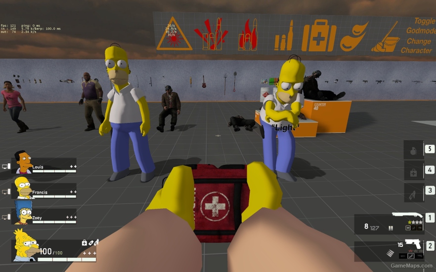 L4D1 Homer Simpson (Francis & Louis) (Mod) for Left 4 Dead - GameMaps.com