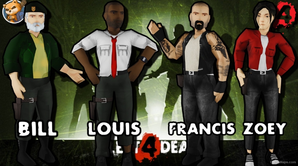 L4D1 Project 4 Zomboid (L4D1 Survivors) (Mod) for Left 4 Dead ...