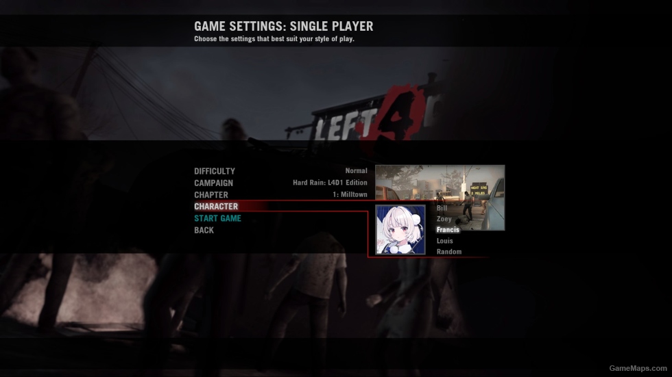 Ui Raincoat replaces Francis port for Left 4 Dead 1 (Mod) for Left 4 Dead - GameMaps.com