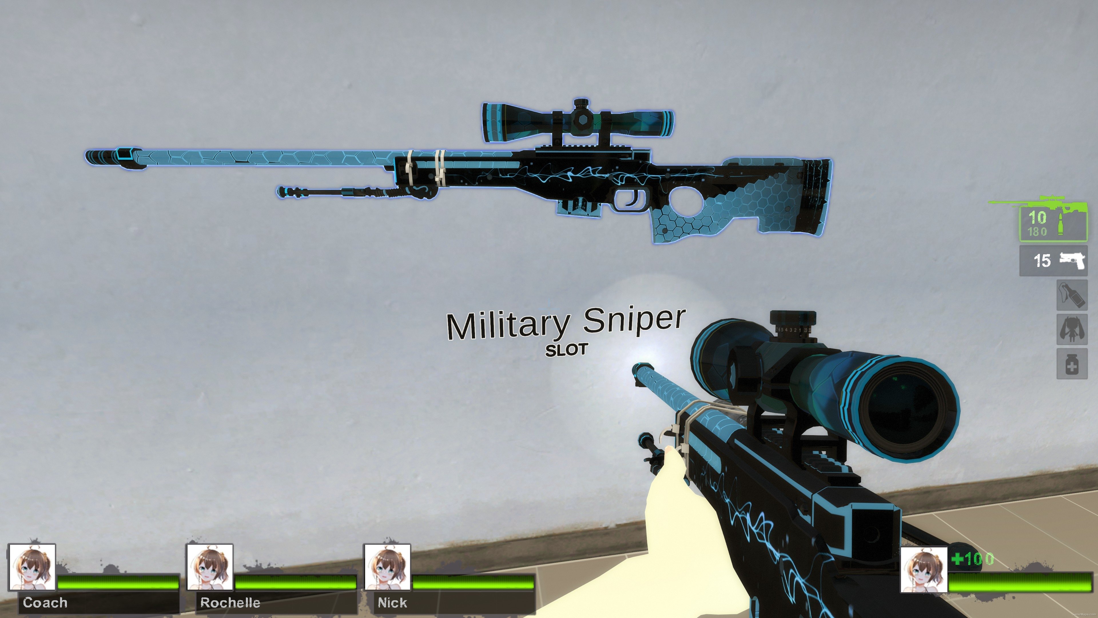 CSGO AWP Frost Hive [Glowing] (request) (Military Sniper) (Left 4 Dead 2) - GameMaps