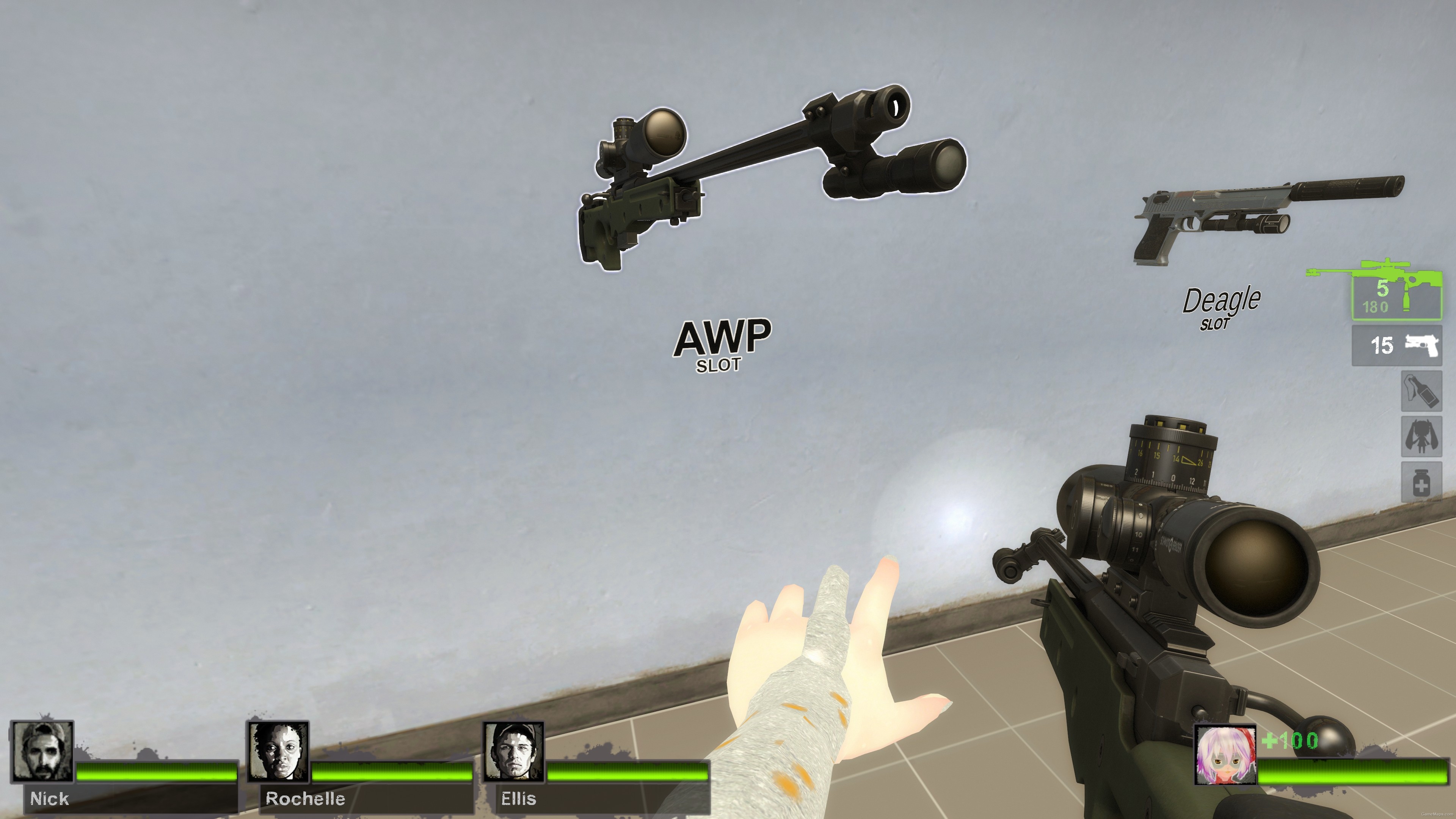CSS Hidden AWP Improved HQ Model v8 (Left 4 Dead 2) - GameMaps