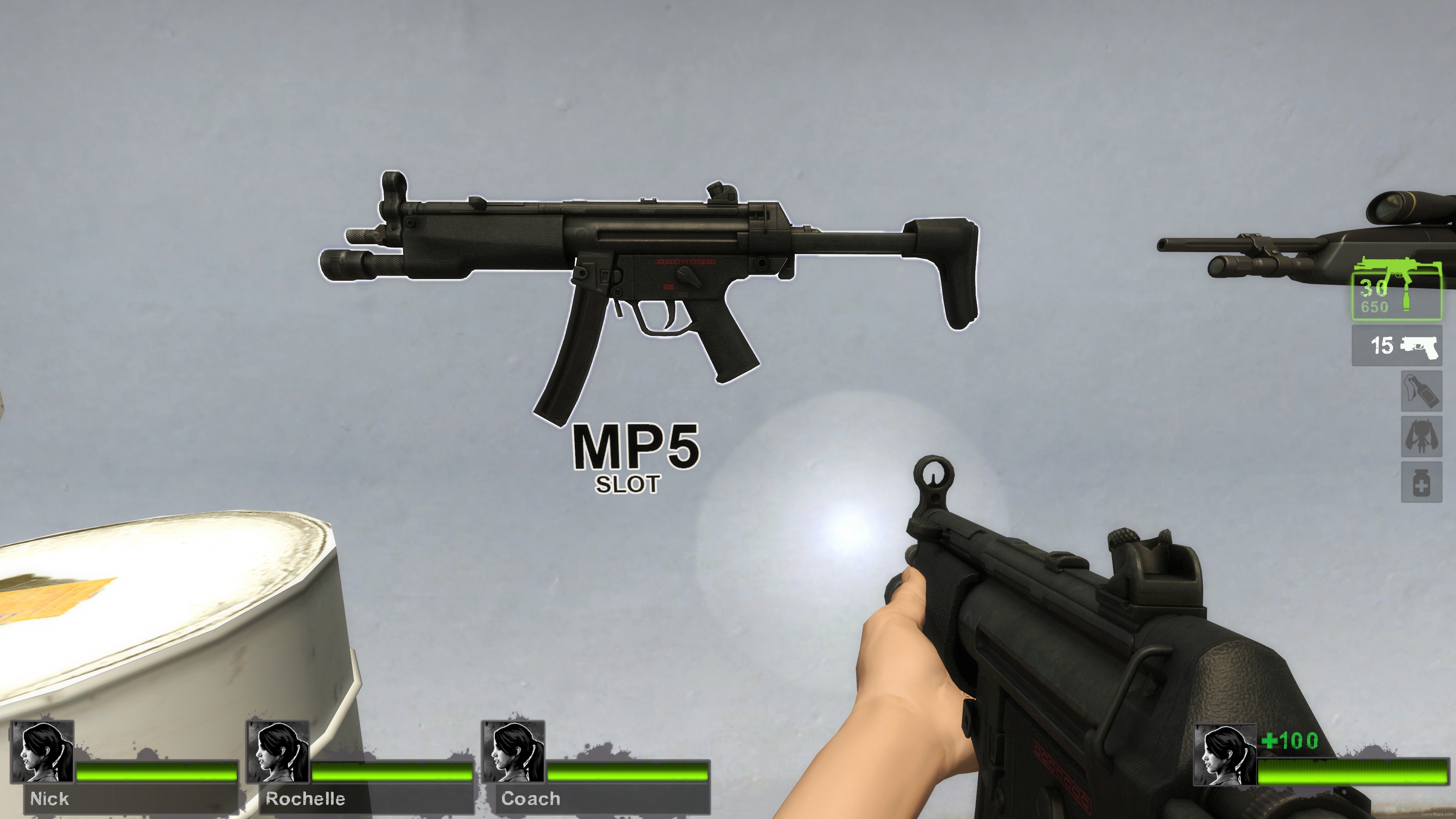 CSS Hidden MP5 Improved - HQ Model v2 (Left 4 Dead 2) - GameMaps