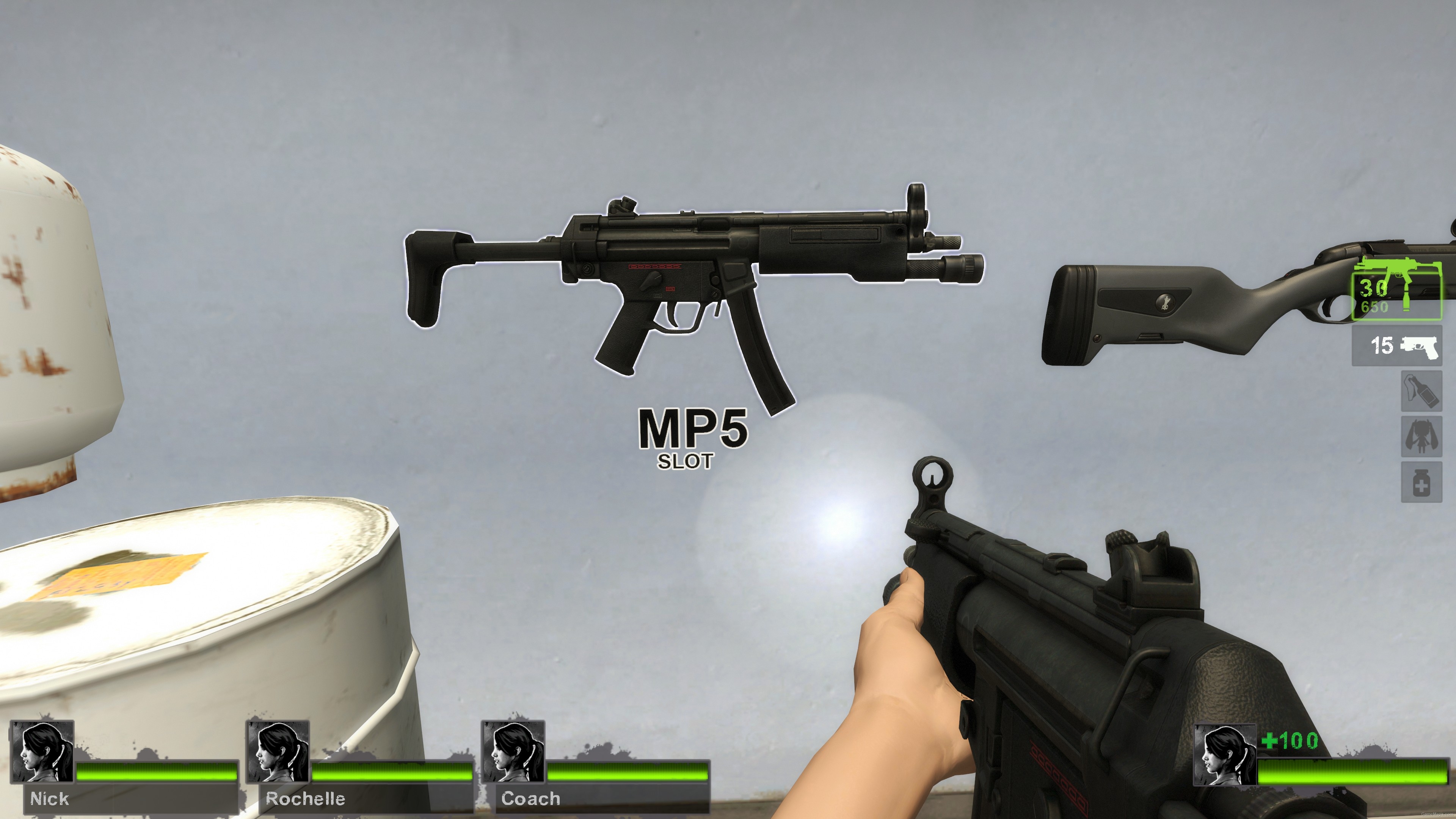 CSS Hidden MP5 Improved - HQ Model v2 (Left 4 Dead 2) - GameMaps