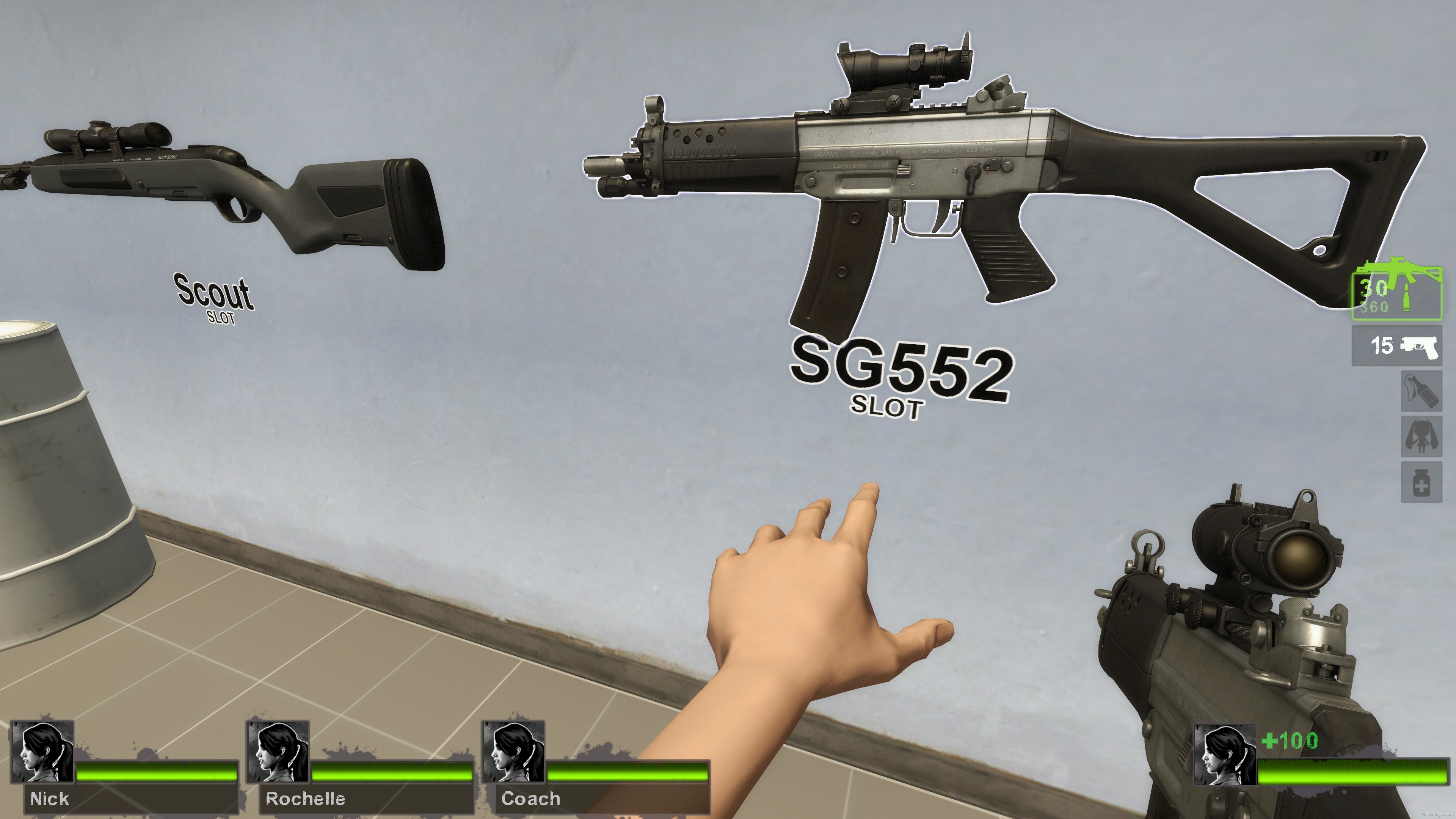 CSS Hidden SIG SG552 Improved - HQ Model v17 (Left 4 Dead 2) - GameMaps