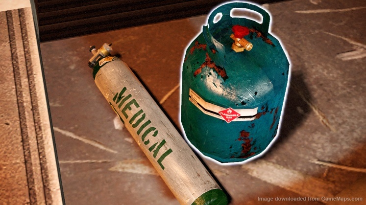 Detailed Rusty Jerrycans, Propane and Oxygen Tanks (Left 4 Dead 2 ...