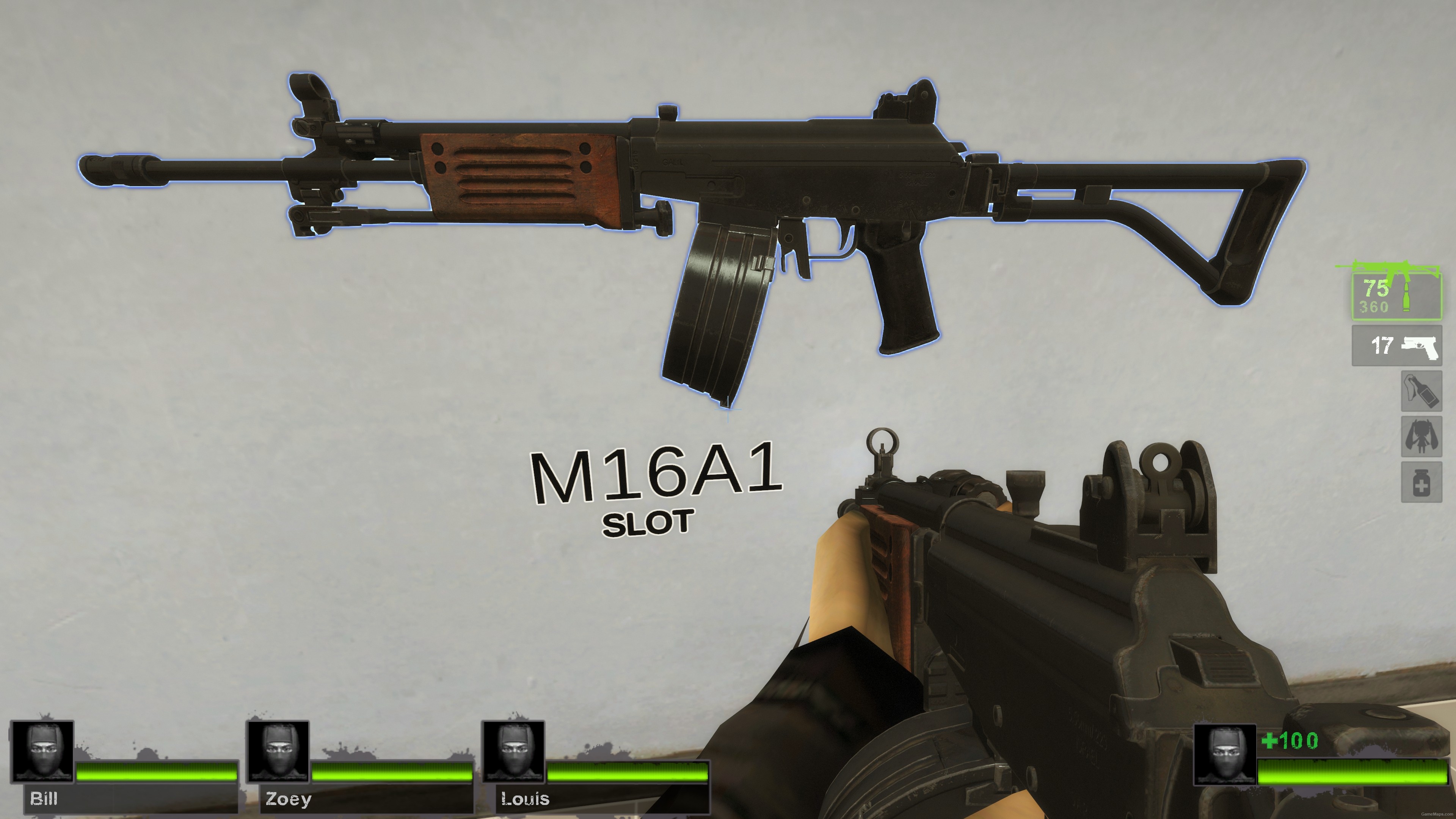 IMI Galil ARM Drum Mag (M16A2) (Left 4 Dead 2) - GameMaps