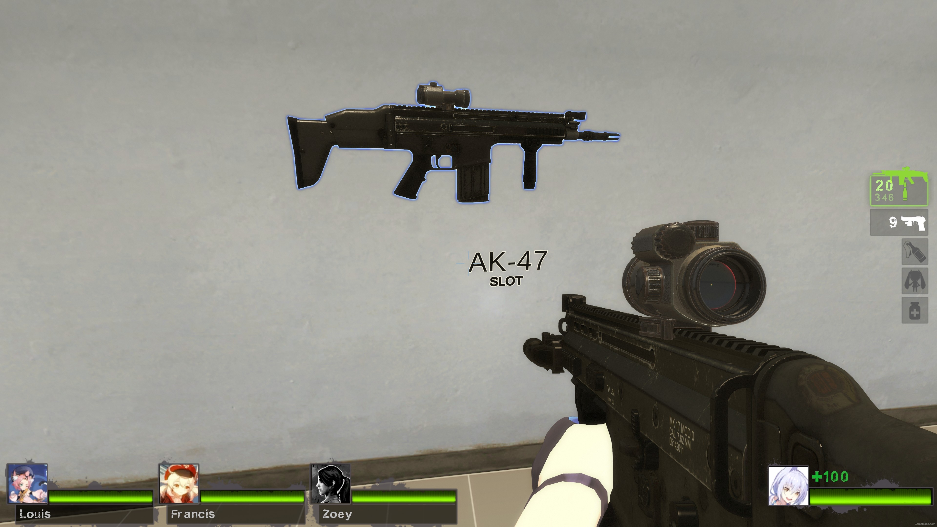 KF2 Scar-H Black [AKM] (request) (Left 4 Dead 2) - GameMaps