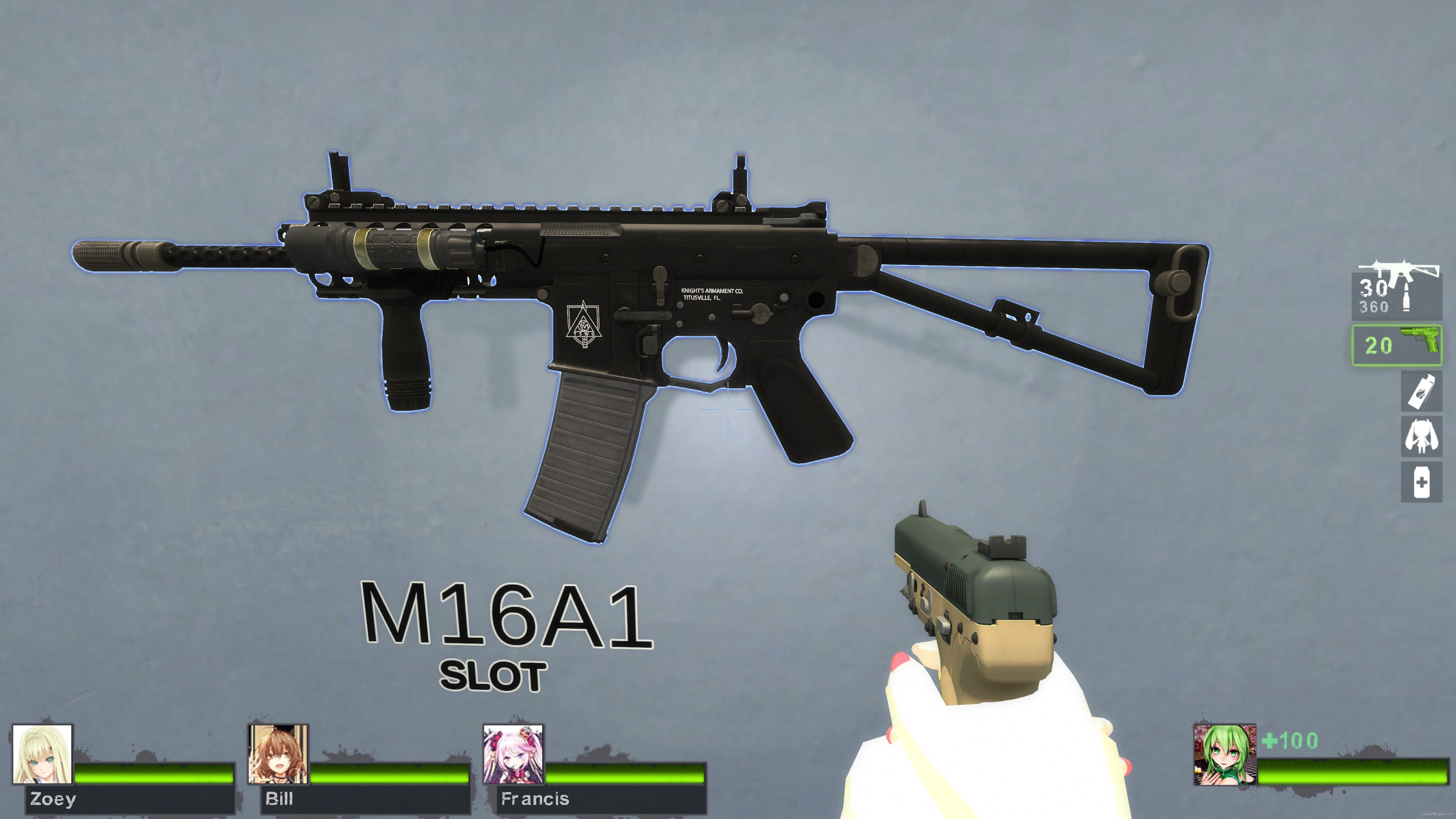 Knight's Armament Company PDW KAC-PDW (M16A2) (Left 4 Dead 2) - GameMaps