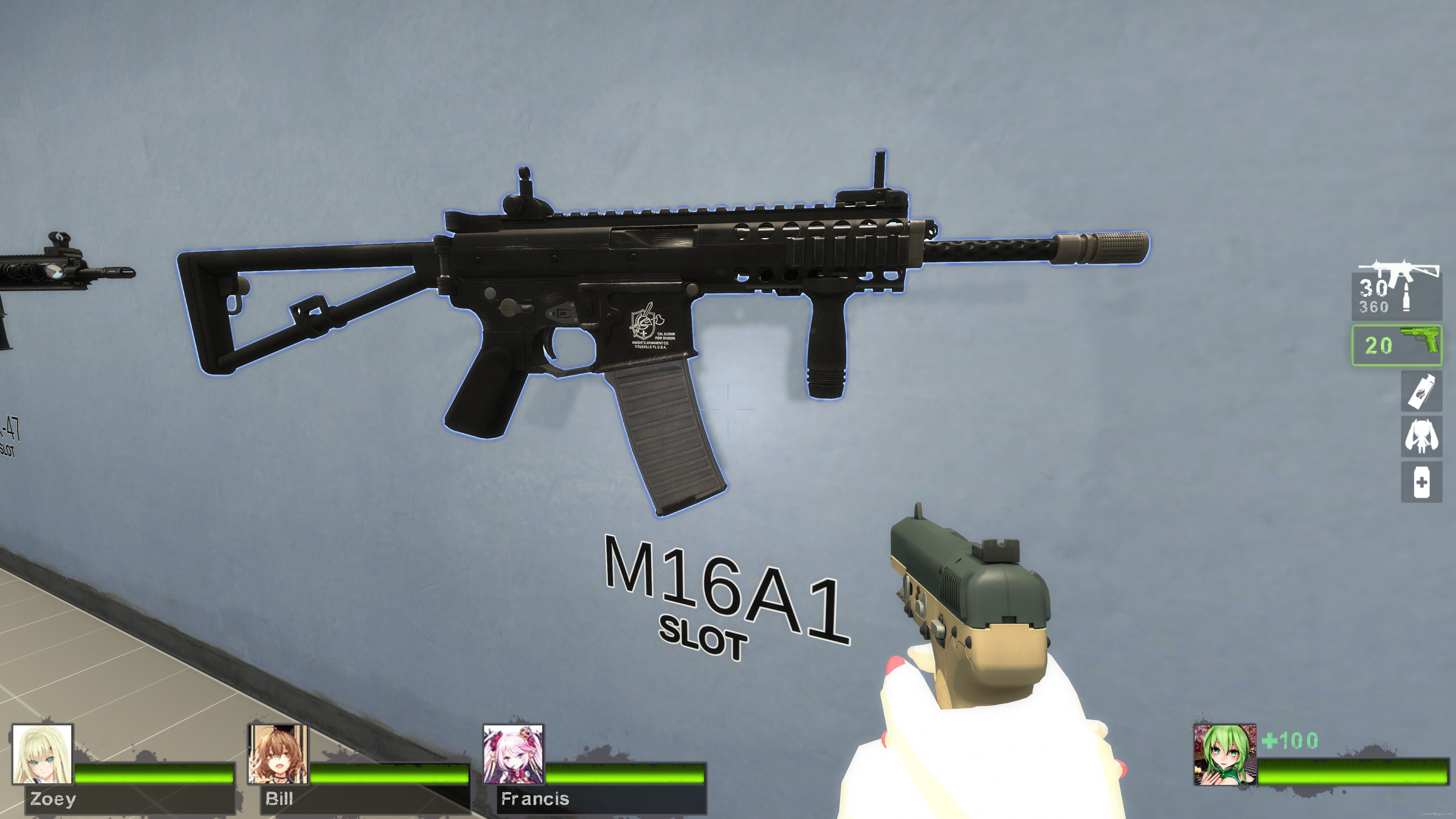 Knight's Armament Company PDW KAC-PDW (M16A2) (Left 4 Dead 2) - GameMaps
