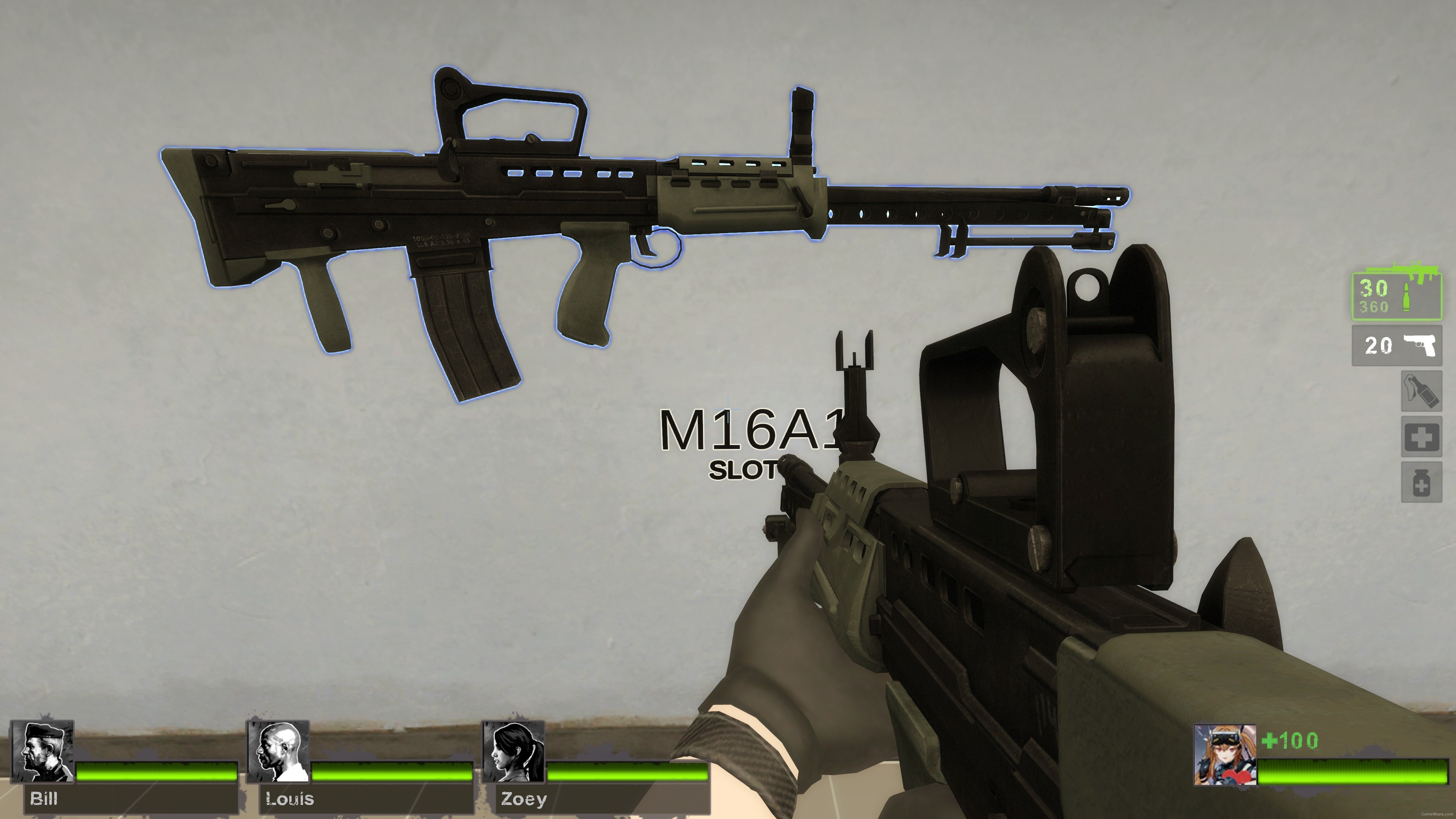 L86A2 LSW [M16A2] (Left 4 Dead 2) - GameMaps