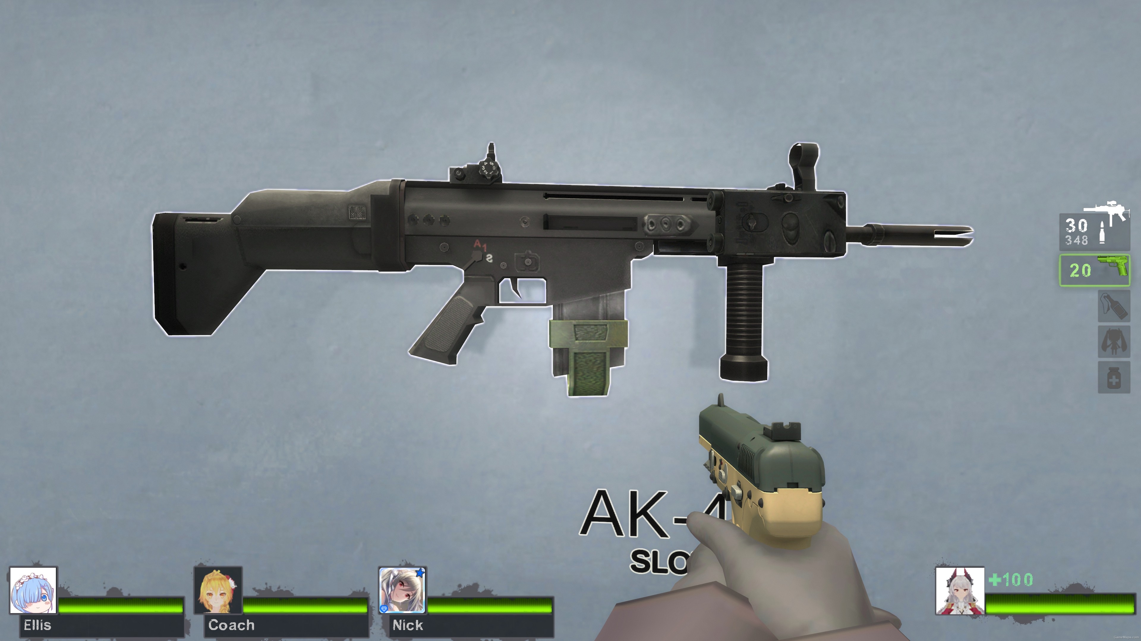 MW2 SCAR-H Grip Black (AKM) (Left 4 Dead 2) - GameMaps