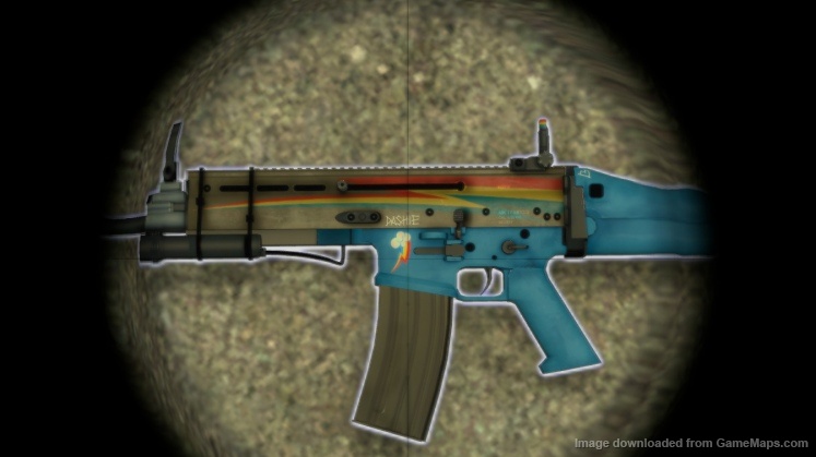 Rainbow Dash SCAR-L (Left 4 Dead 2) - GameMaps