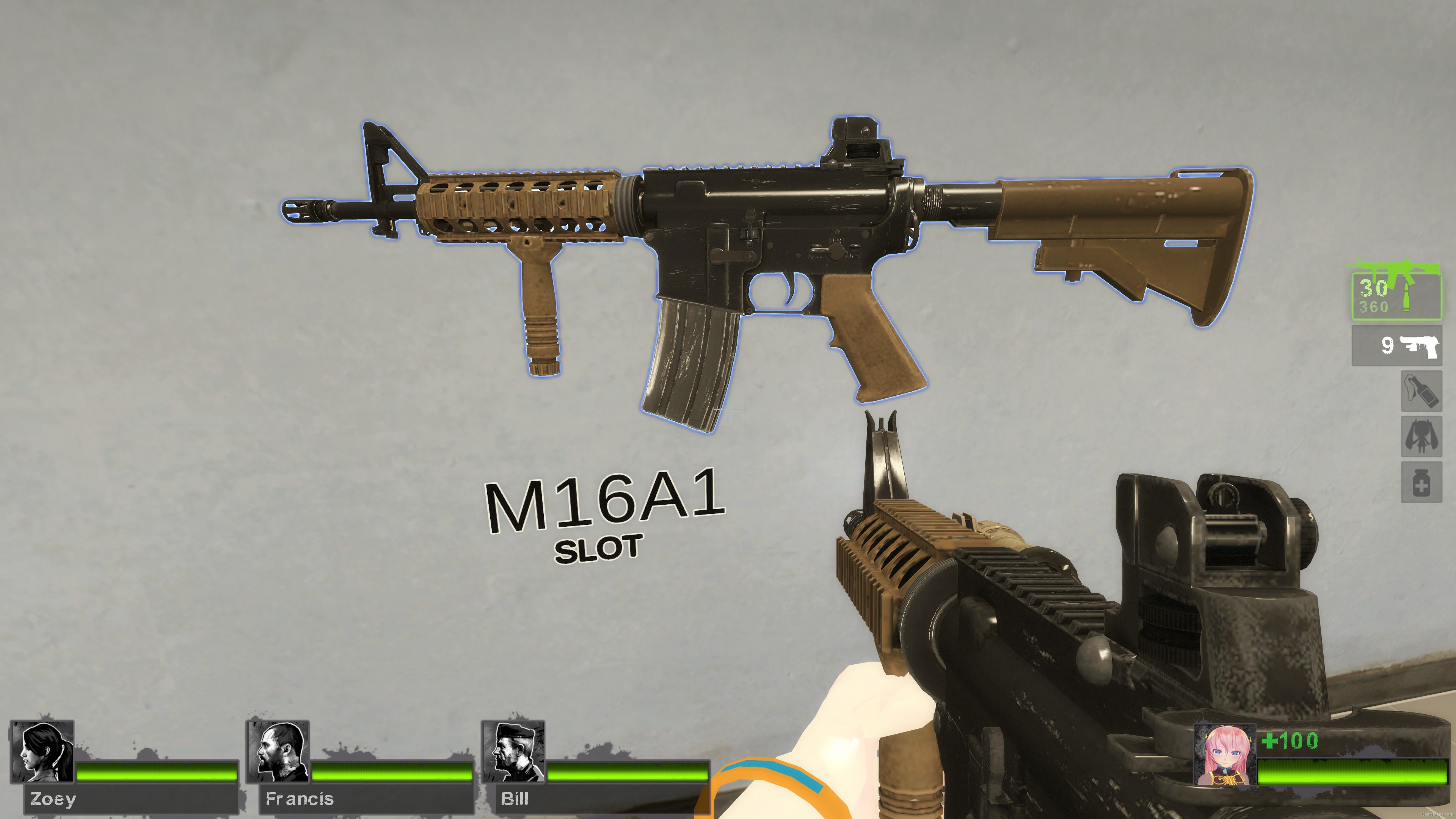 RE3 Remake Colt Model 933 (M16A2) (Left 4 Dead 2) - GameMaps