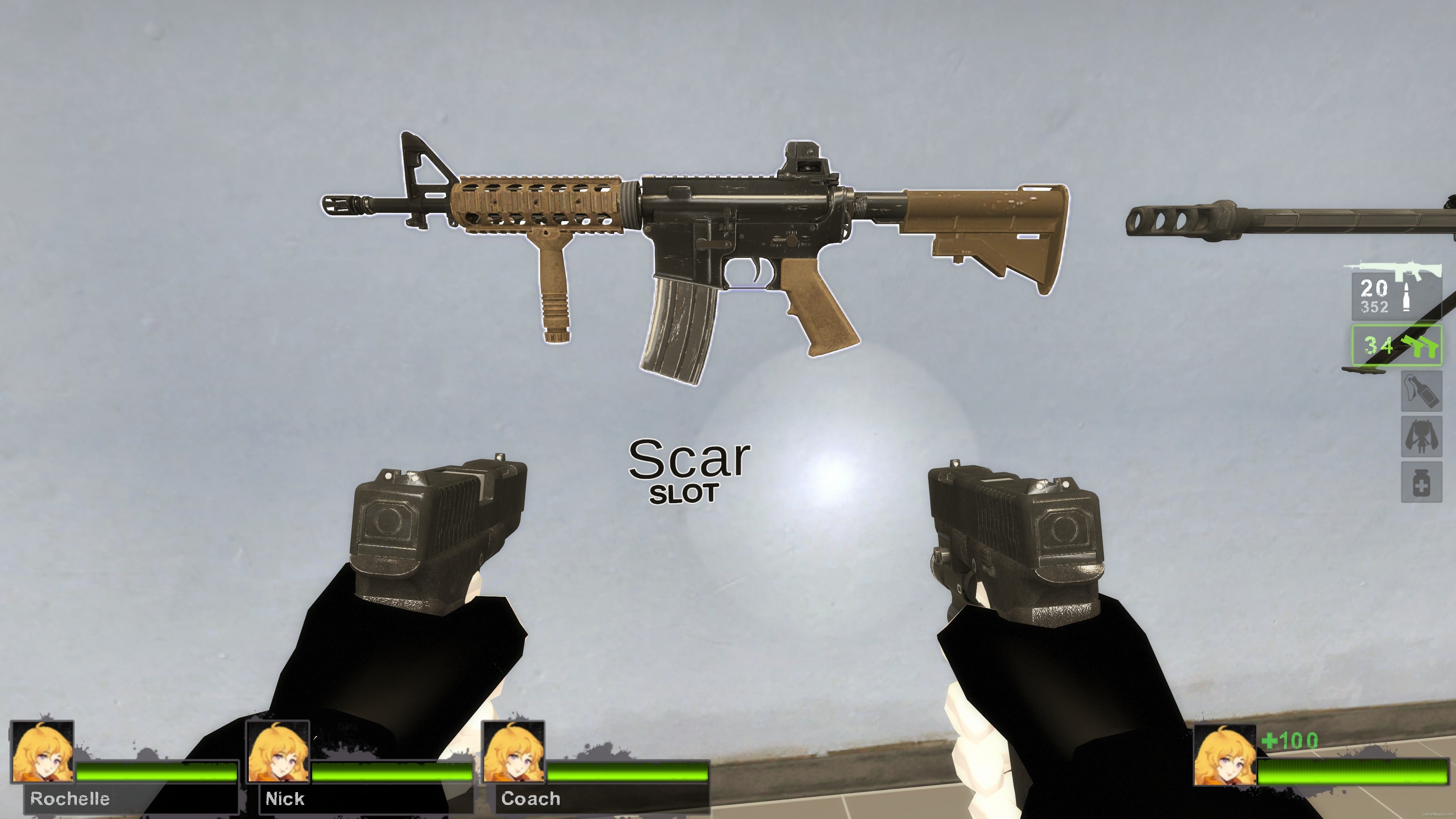 RE3 Remake Colt Model 933 Tan (Desert Rifle) (request) (Left 4 Dead 2 ...