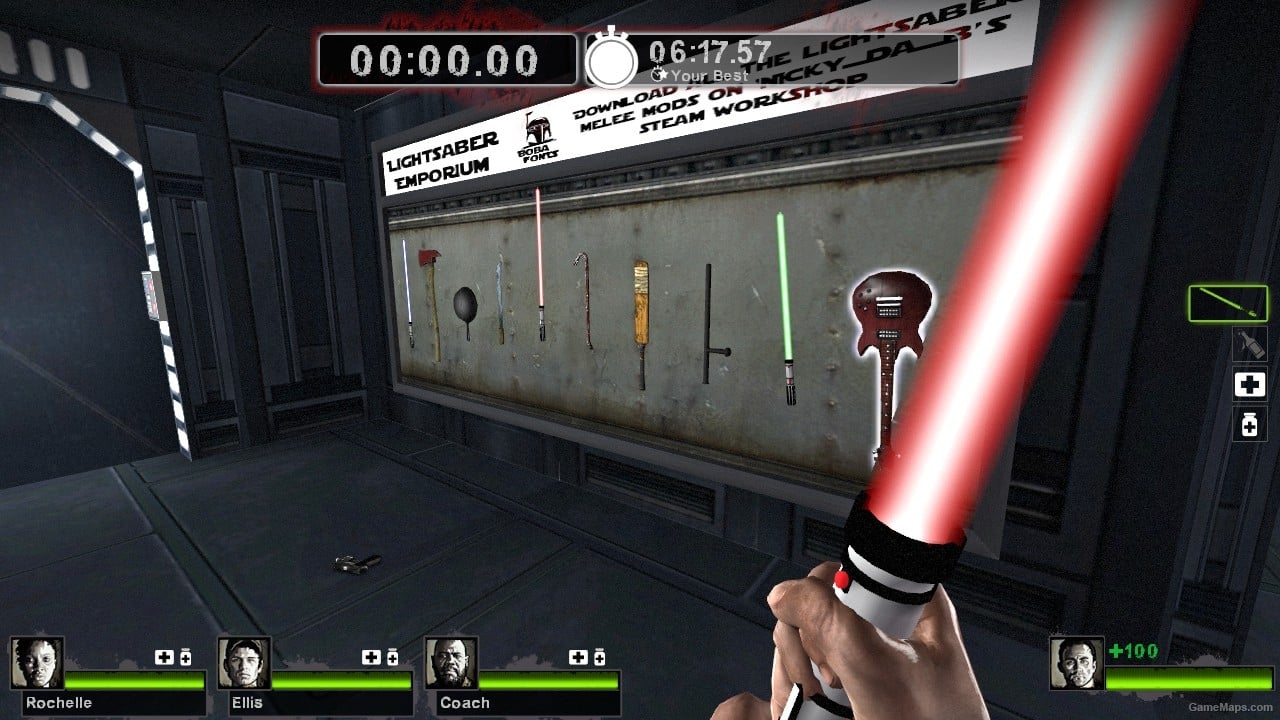 Red Lightsaber [Baseball Bat] (Star Wars) (Left 4 Dead 2) - GameMaps