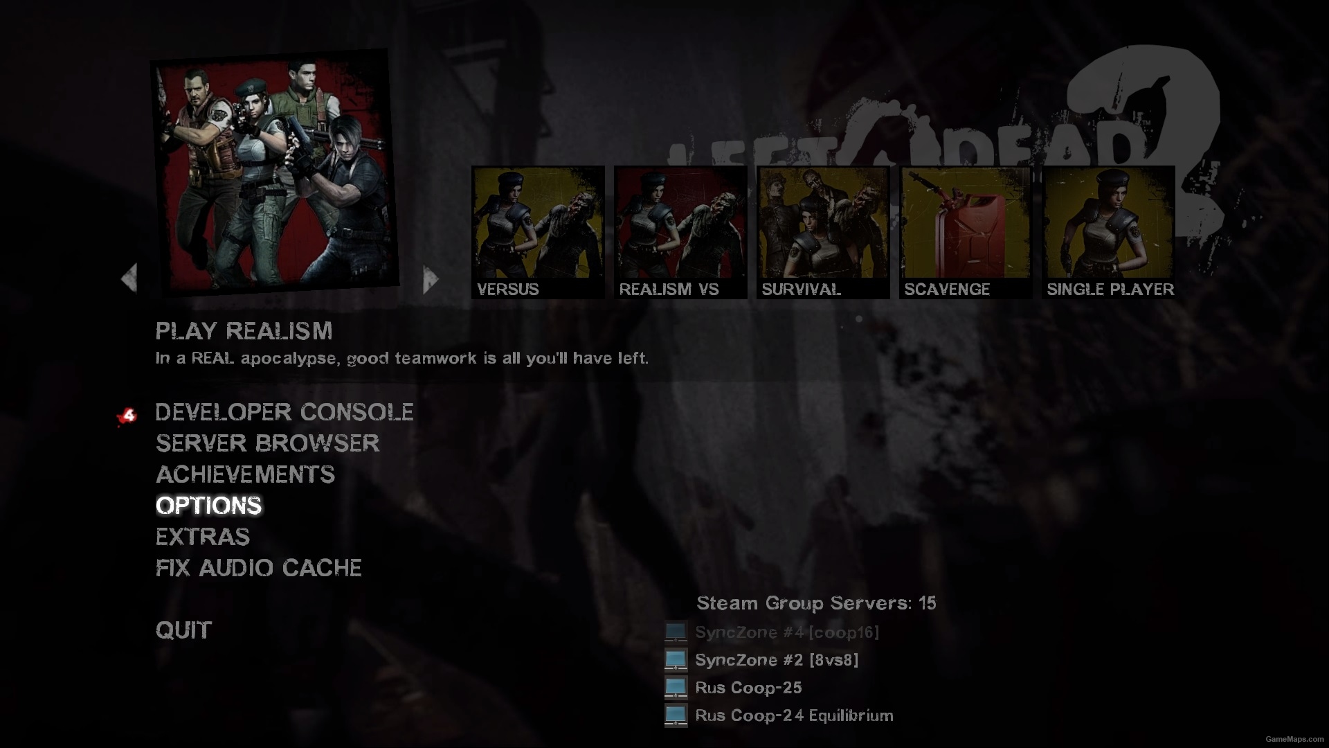 Resident Evil Menu icon (Left 4 Dead 2) - GameMaps