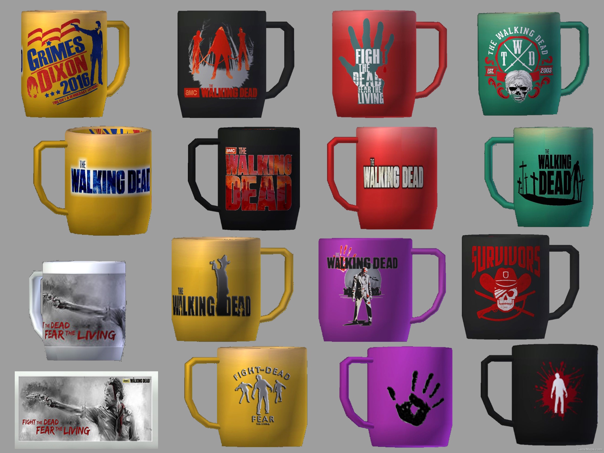 TWD Coffee-Mugs (HD + RNG) (Left 4 Dead 2) - GameMaps