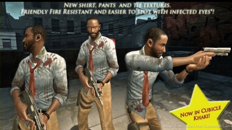 Weathered Louis (Dark) With Scarred head (Left 4 Dead 2) - GameMaps