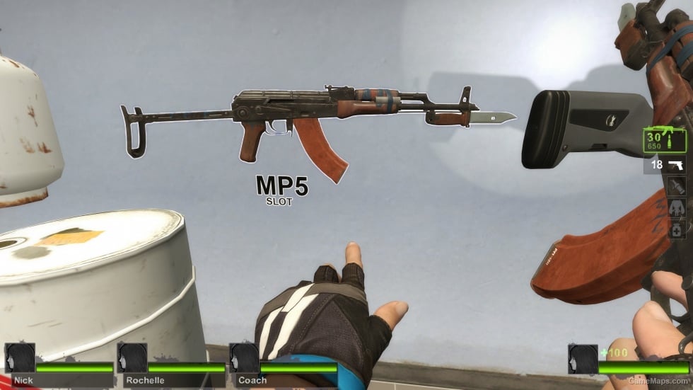 AKMS Bayonet (MP5N) [request] (Mod) for Left 4 Dead 2 - GameMaps.com