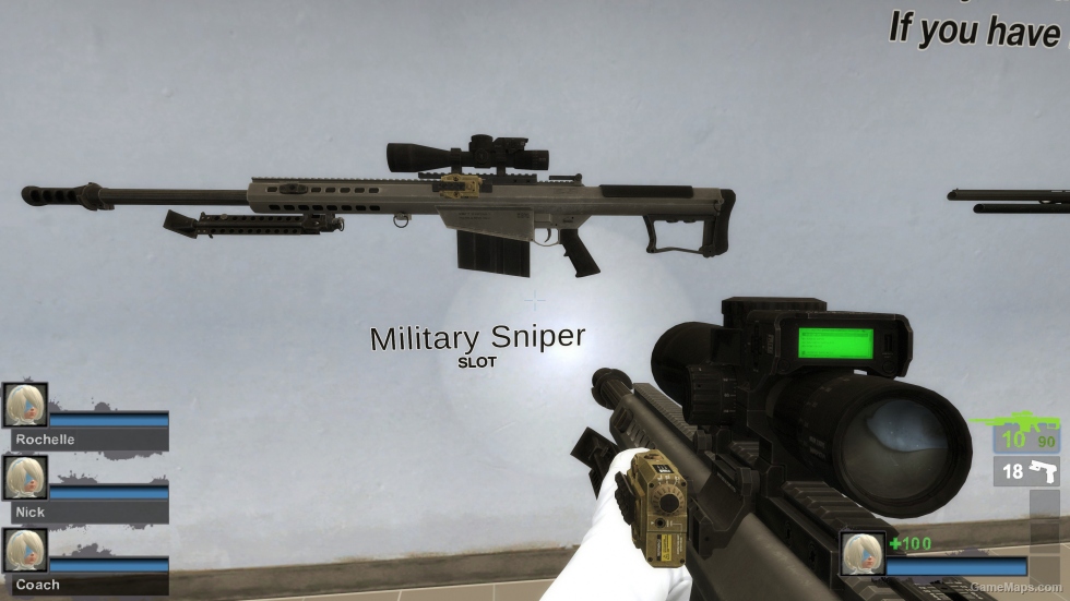 Barret M107-AX Grey (Replaces Military Sniper) (Mod) for Left 4 Dead 2 ...