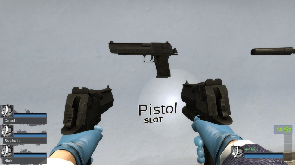 Black Dual Desert Eagles (Dual pistols) (Mod) for Left 4 Dead 2 ...