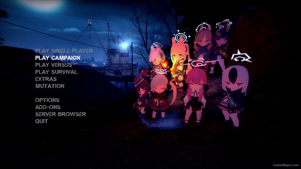 Chibi Blue Archive background video for Left 4 Dead 2 main menu (Mod ...