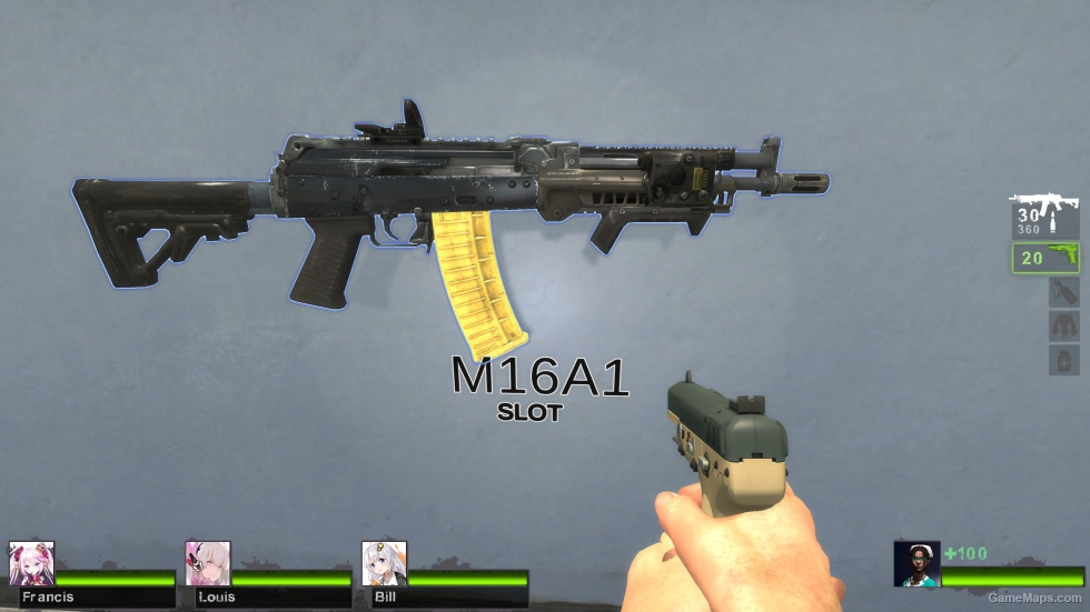 CODOL AK117 red dot sight&ANPEQ-15 (M16A2) (Mod) for Left 4 Dead 2 - GameMaps.com