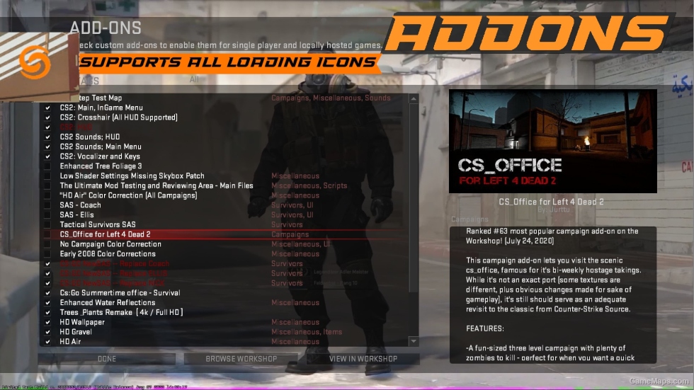 CS2 UI: Menu (Mod) for Left 4 Dead 2 - GameMaps.com