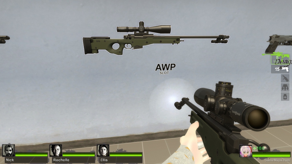 CSS Hidden AWP Improved HQ Model v8 (Mod) for Left 4 Dead 2 - GameMaps.com