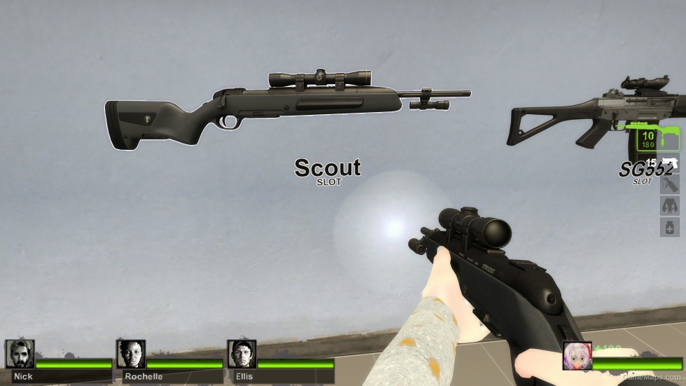 CSS Hidden Steyr Scout Improved HQ Model v13 (Mod) for Left 4 Dead 2 - GameMaps.com
