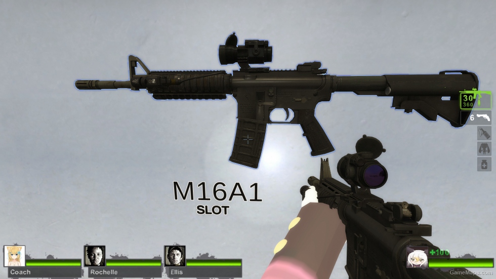 Custom AR-15 with Aimpoint (M16) v5 [Sound fix Ver] (Mod) for Left 4 ...