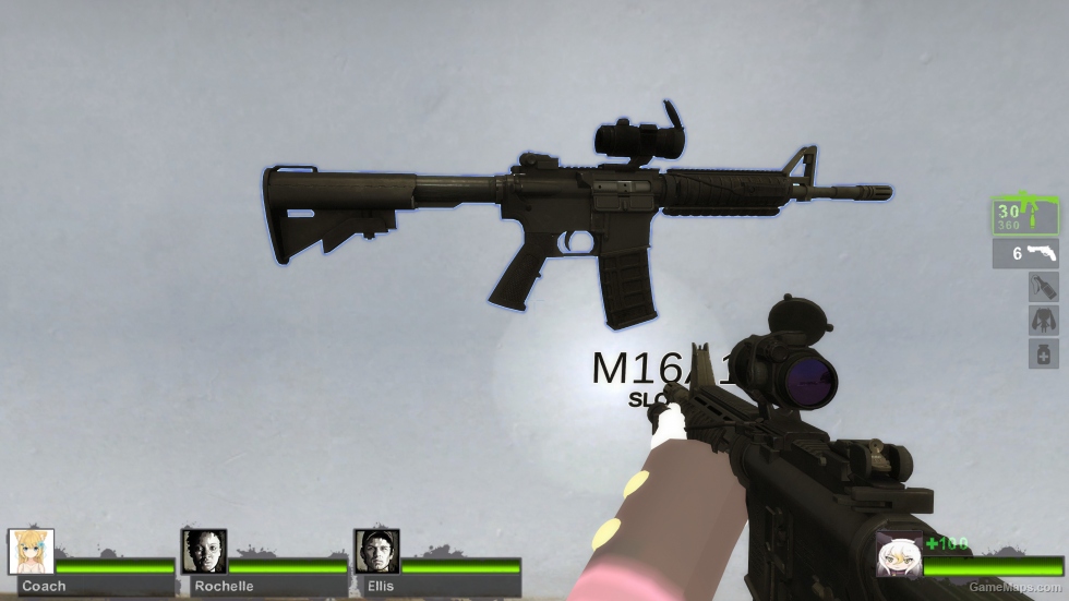 Custom AR-15 with Aimpoint (M16) v5 [Sound fix Ver] (Mod) for Left 4 ...