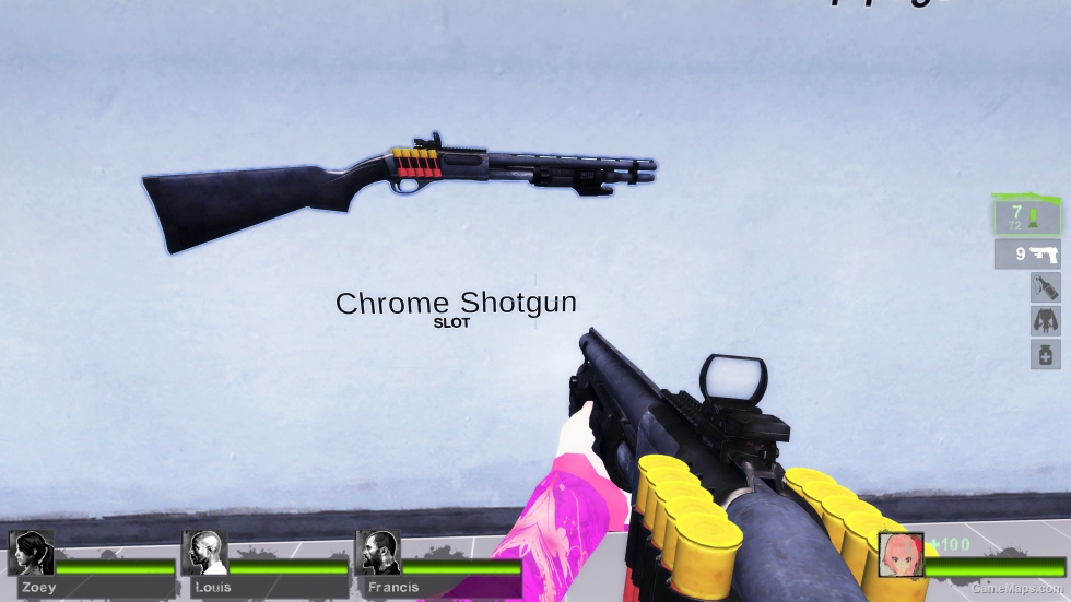 Custom Remington 870 Tactical with Red Dot (Chrome) v.4 (Mod) for Left ...