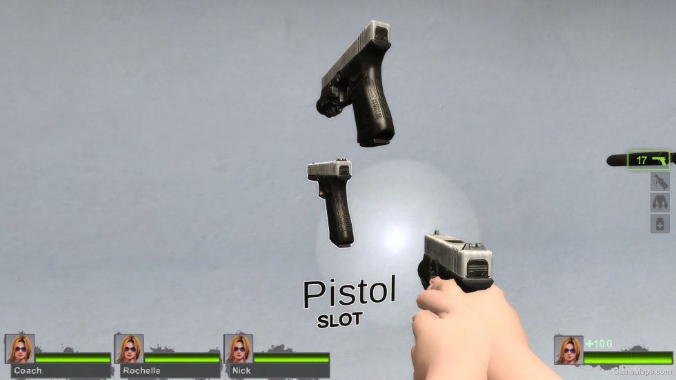 glock 17 silver slide (Dual pistols) (Mod) for Left 4 Dead 2 - GameMaps.com