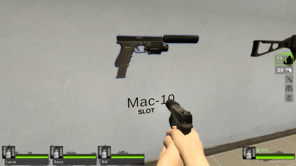 Glock 18 SD (Silenced SMG) (Mod) for Left 4 Dead 2 - GameMaps.com