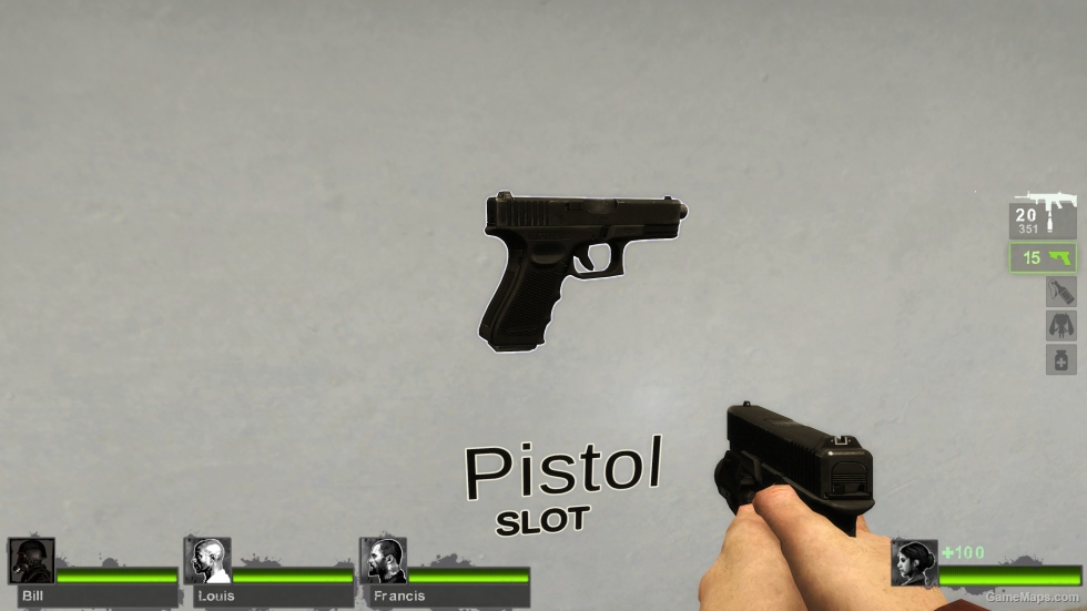 Glock 19 (remake) v3 (Dual pistols) [Sound fix Ver] (Mod) for Left 4 ...