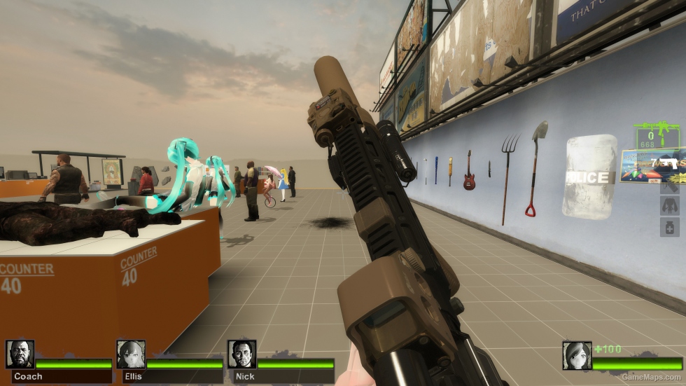 HK416 MOD 3 [MP5N] (request) (Mod) for Left 4 Dead 2 - GameMaps.com