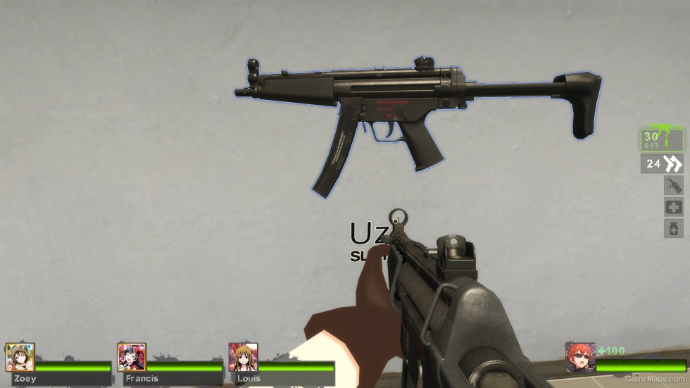 HK MP5 [UZI] v2 MP5A5 (Mod) for Left 4 Dead 2 - GameMaps.com