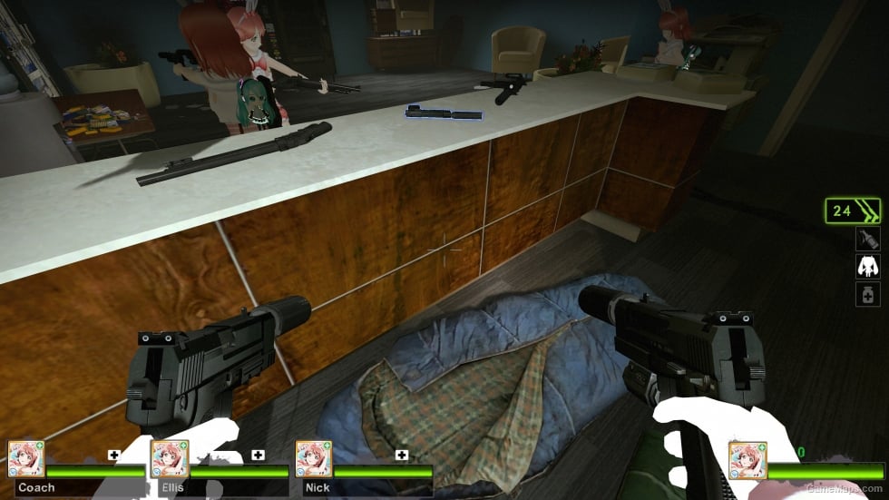 HK USP Match 45 Black Suppressed [Add Gun Sound Ver] (Mod) for Left 4 ...