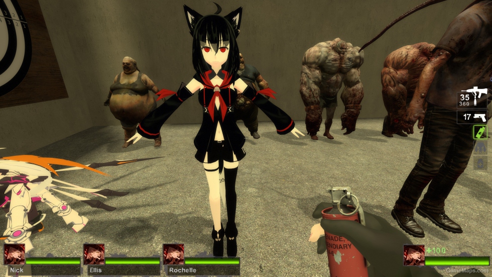 Kuroikami Fubuki (Hunter) v7 [Sound Fix Ver] Japanese (Mod) for Left 4 ...