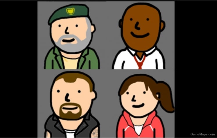L4D1 Survivor Doodle Portraits (Left 4 Dead 2) - GameMaps