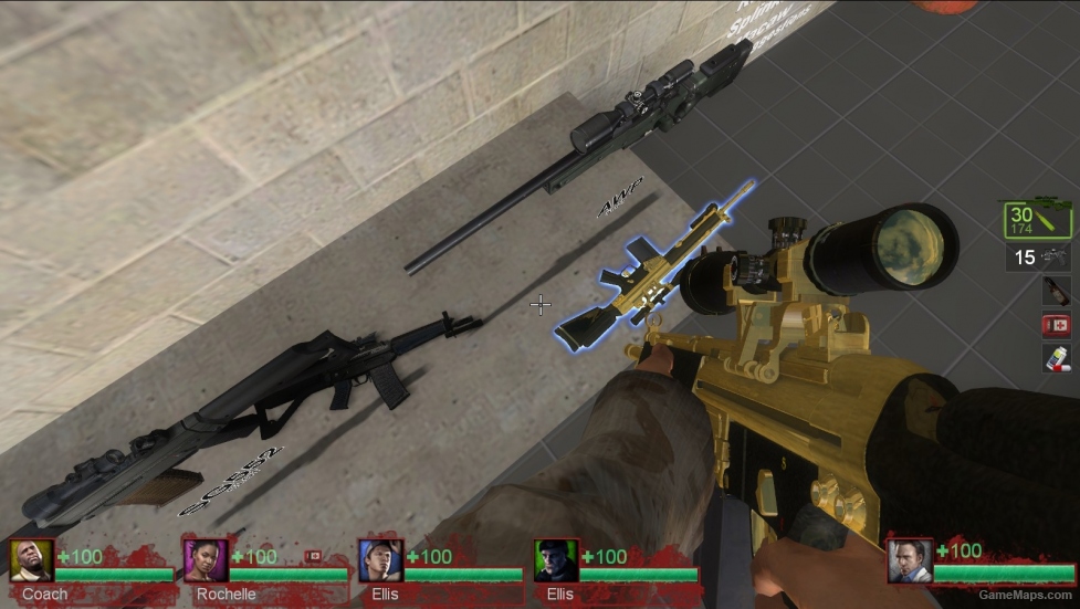 L4D2 Original Military Sniper Replace AWP (Mod) for Left 4 Dead 2 ...